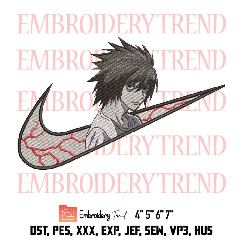 Nike L Lawlie Death Note Embroidery Design File - Nike Inspired ...