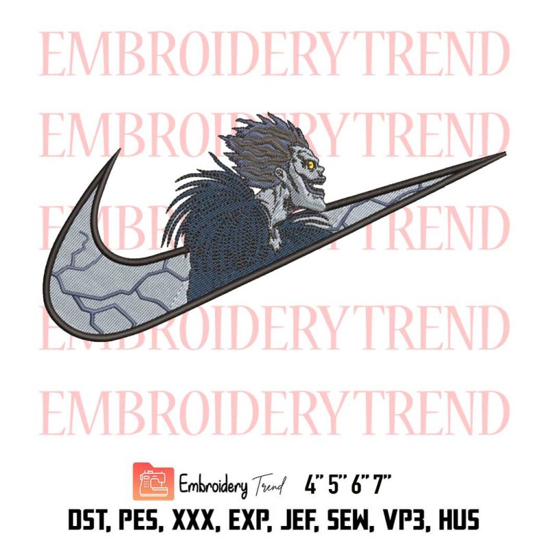 Nike Ryuk Death Note Embroidery Design File - Nike Inspired Embroidery ...
