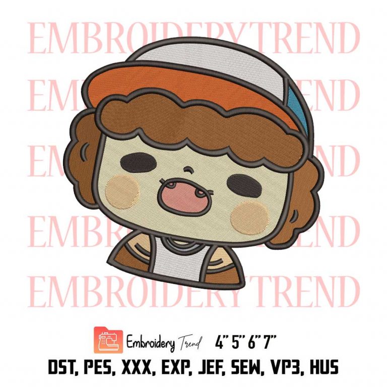 Chibi Dustin Kids, Stranger Things Machine Embroidery Design File ...