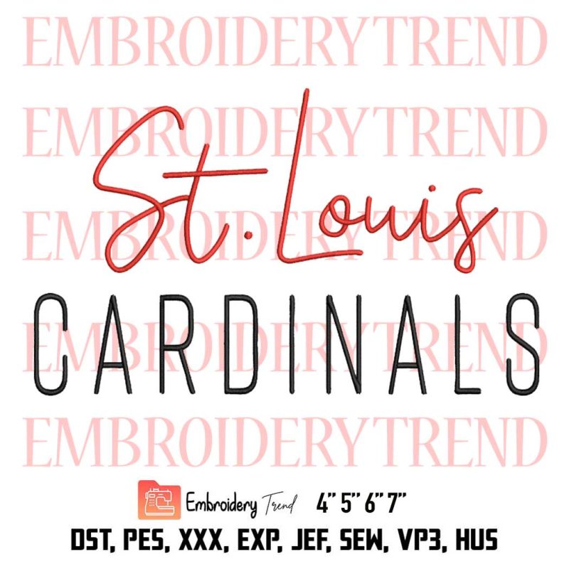 St. Louis Cardinals Embroidery, Baseball Sports Embroidery, Embroidery ...