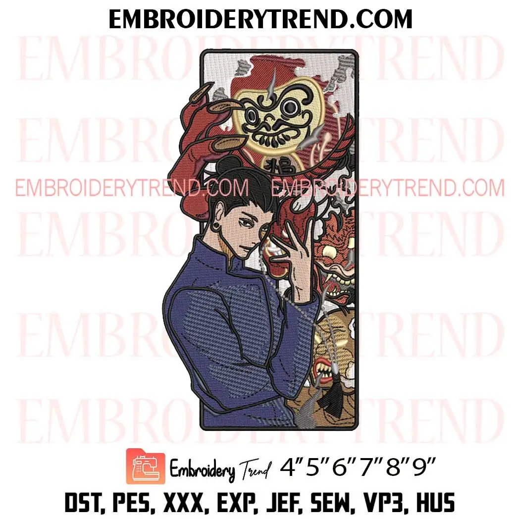 Suguru Geto Anime Embroidery Design, Jujutsu Kaisen Machine Embroidery ...