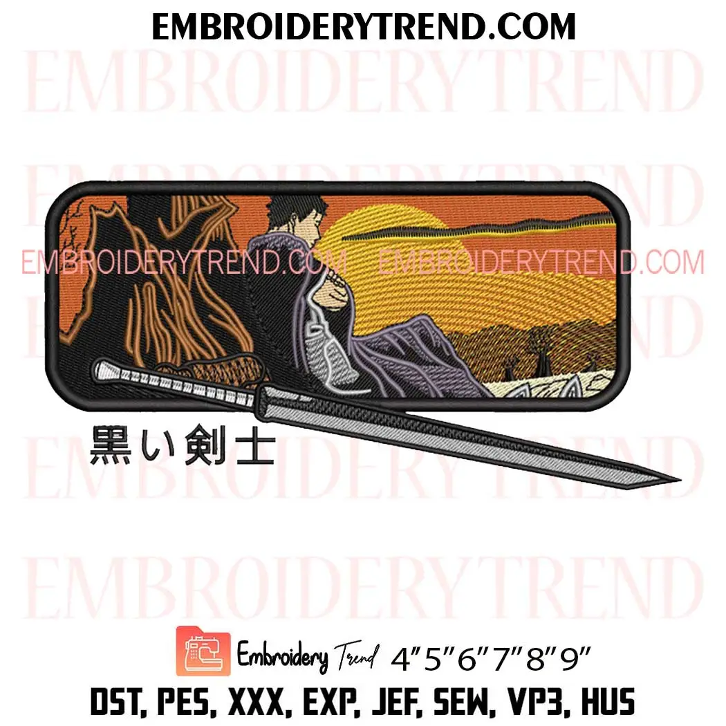Guts Resting Embroidery Design, Anime Berserk Machine Embroidery ...