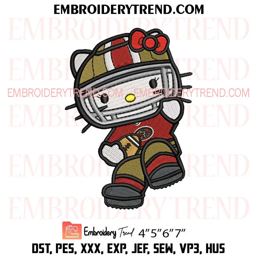 Hello Kitty San Francisco 49ers Embroidery Design, Gift San Francisco ...