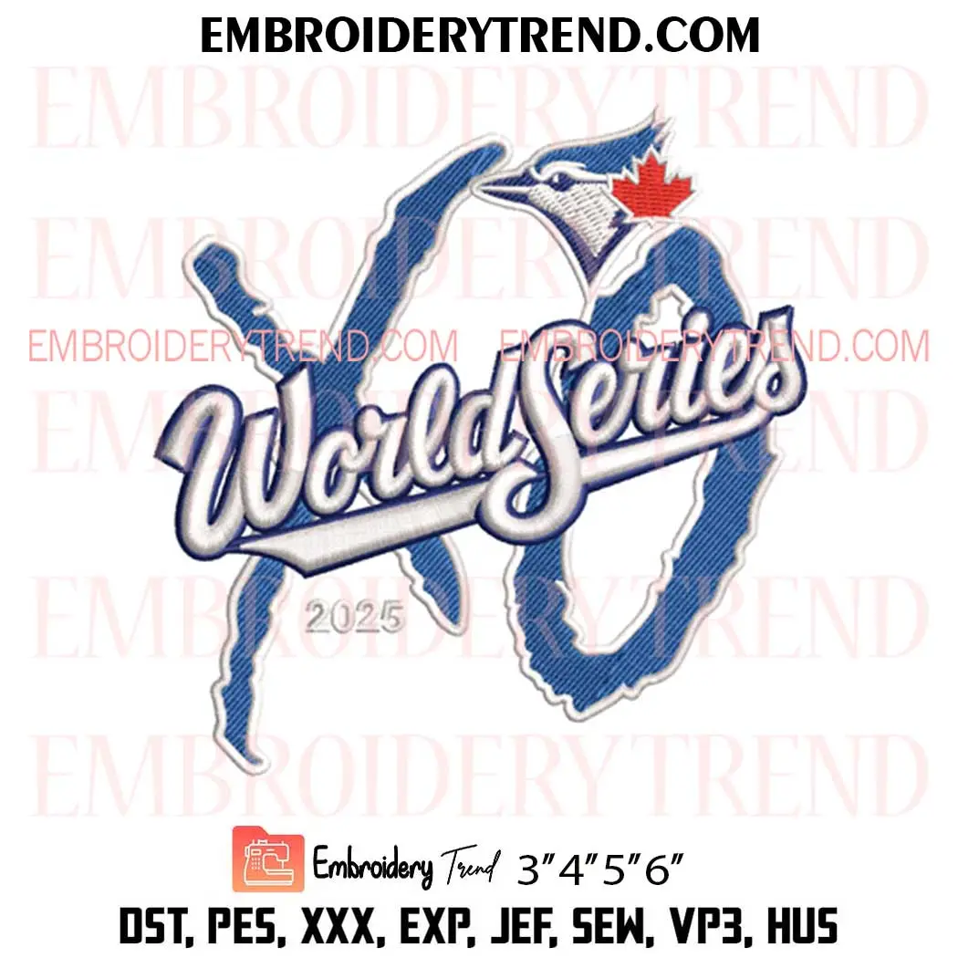The Weeknd Blue Jays World Series XO 2025 Embroidery Design, Toronto Blue Jays World Series Pes ...
