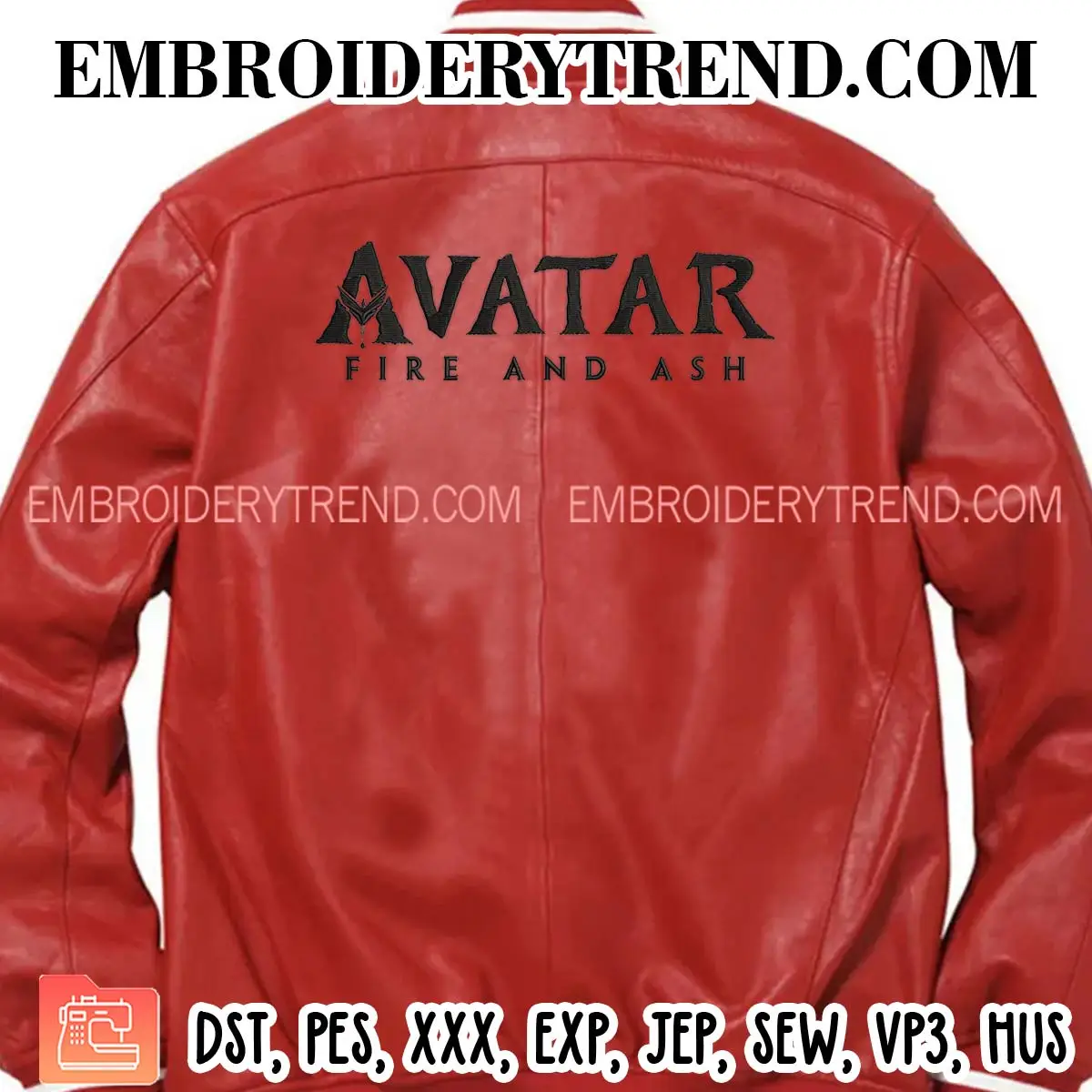 Avatar Fire And Ash Logo Embroidery Design, Avatar 3 Movie Pes Design File
